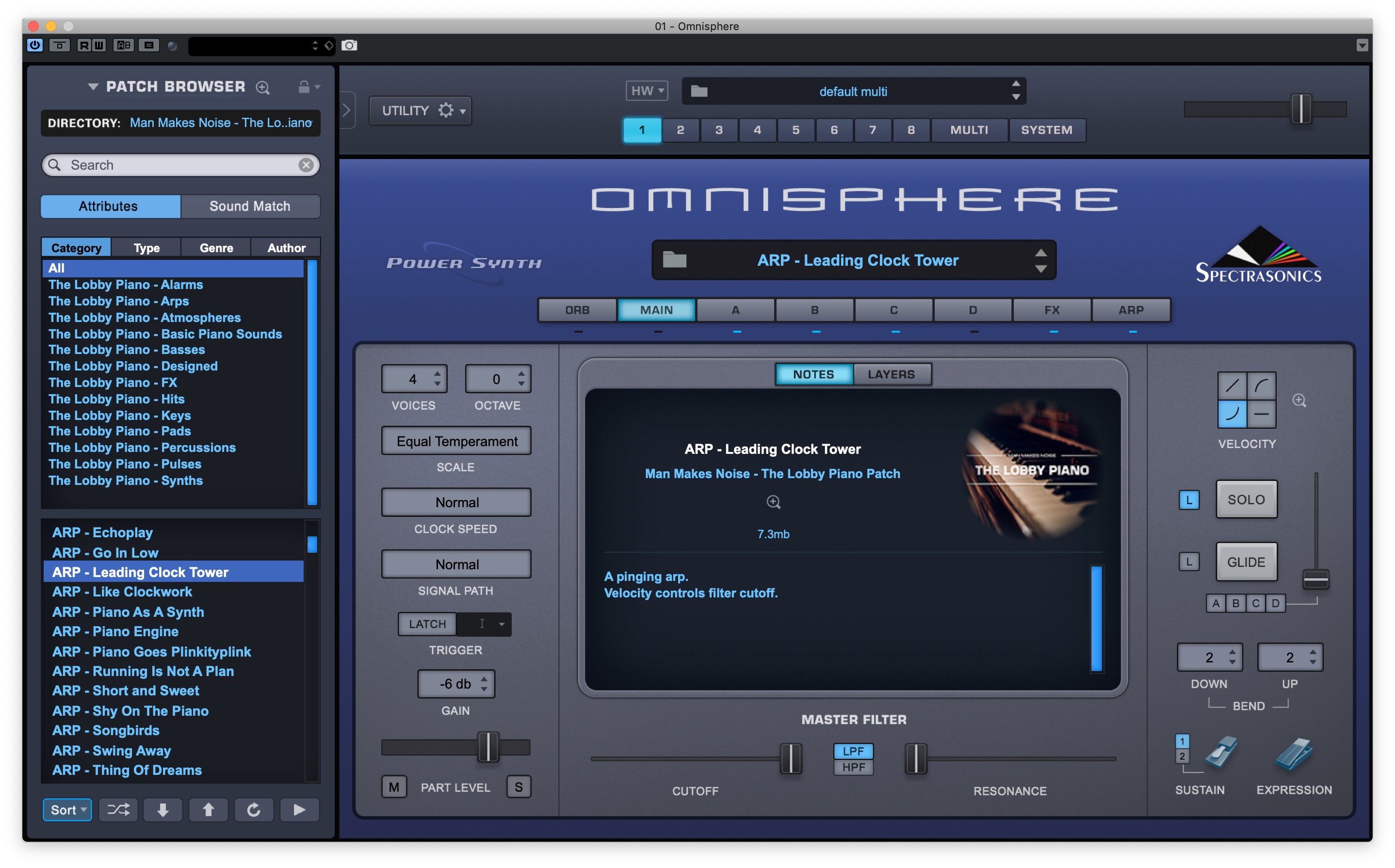 The Lobby Piano Review - (a creative sound design library) for Omnisphere 2.5 by Man Makes Noise ...