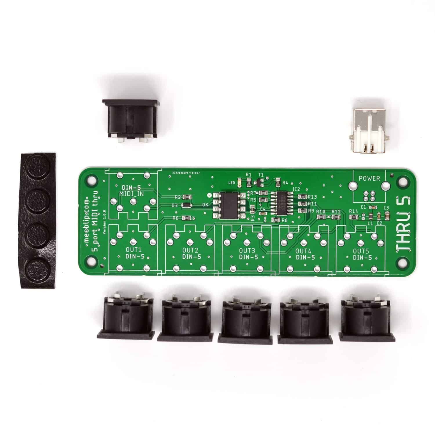 thru5: MIDI splitter kit by Meeblip - StrongMocha