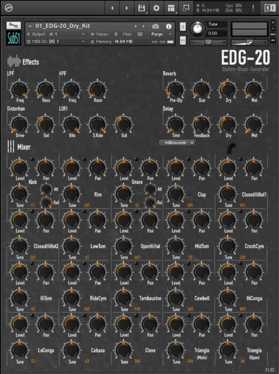 Elektro Drum Generator by Sub51-Sound Design Released EDG-20 for Kontakt - StrongMocha